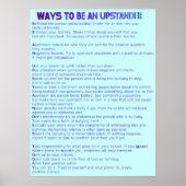Ways to Be an Upstander Poster | Zazzle