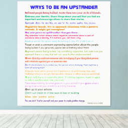 Ways to Be an Upstander v II Wrapped Canvas | Zazzle