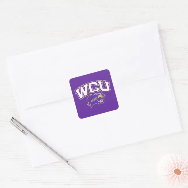 WCU SQUARE STICKER | Zazzle