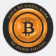 We Accept Bitcoin Symbol Logo Business Name Orange Classic Round ...