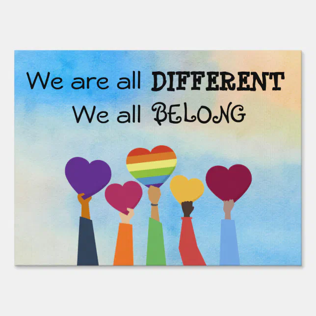 We All Belong yard sign 18 x 24 | Zazzle
