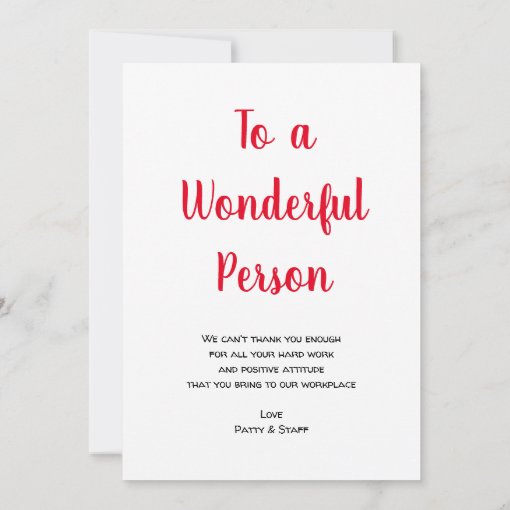 We Appreciate You Appreciation Thank You Card | Zazzle