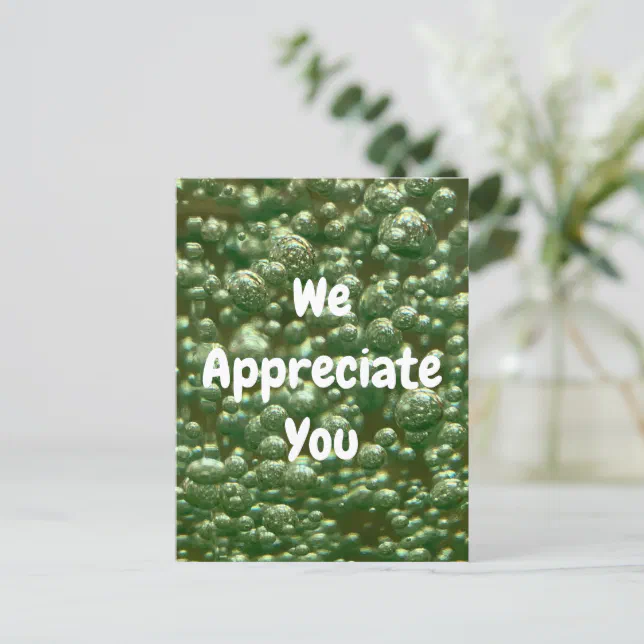 We Appreciate You Employee Achievement Thank You Postcard | Zazzle