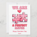 We are a perfect match funny retro Valentines Day Holiday Card | Zazzle