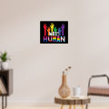 We are all human LGBTQ pride rainbow hands Poster | Zazzle