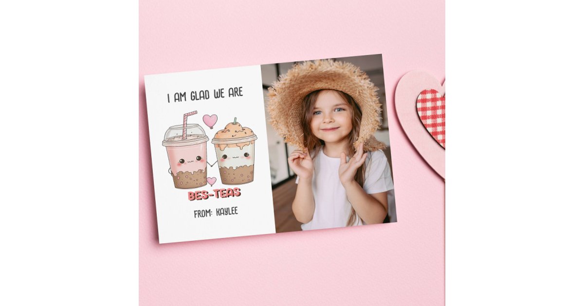 We Are Bes-teas KID Valentines Day Classroom PHOTO Note Card | Zazzle