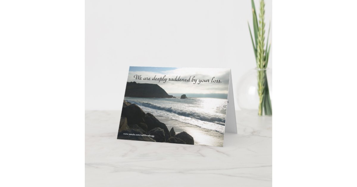 We are deeply saddened, Condolence Card | Zazzle