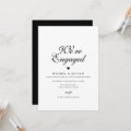 We are engaged black lettering engagement invitation | Zazzle