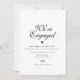 We are engaged black lettering engagement invitation | Zazzle