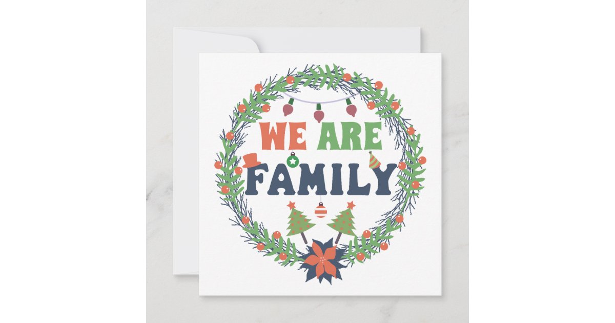 "We Are Family" Christmas Invitation | Zazzle