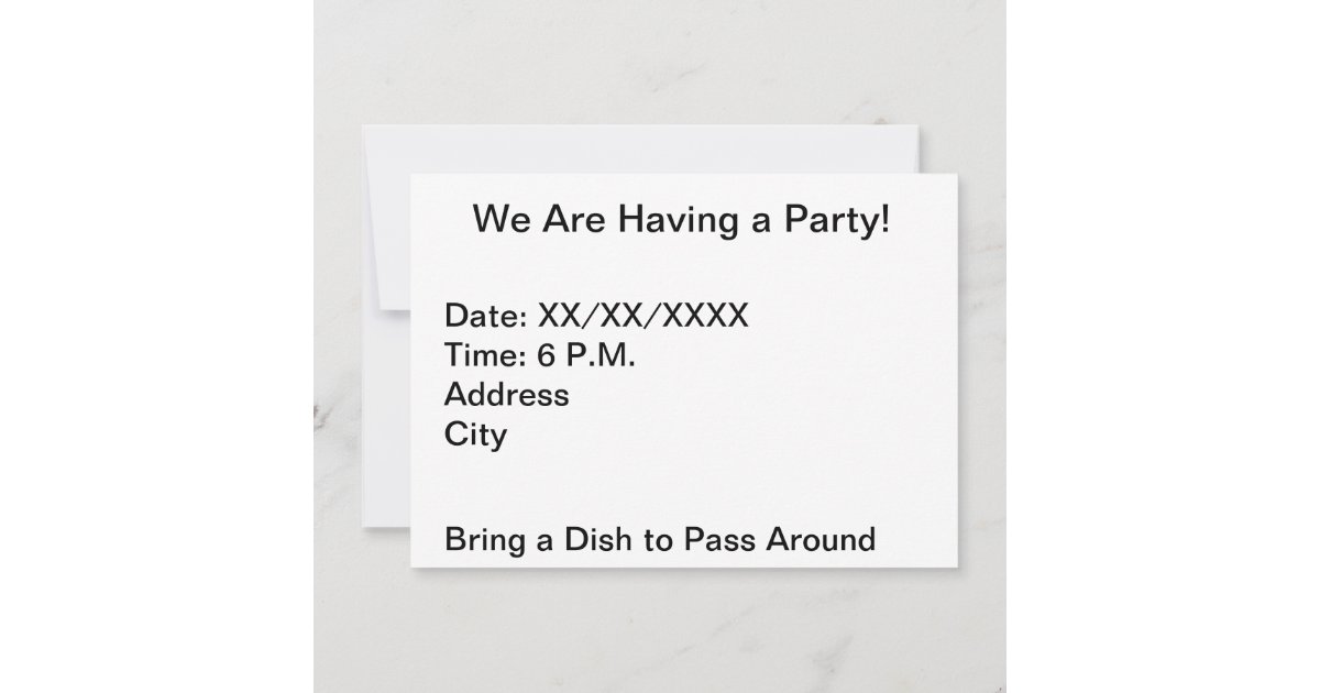 We Are Having a Party Custom Invitation | Zazzle