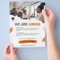 We Are Hiring Staff Custom BUSINESS logo Flyer | Zazzle