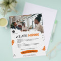 We Are Hiring Staff Custom BUSINESS logo Flyer | Zazzle