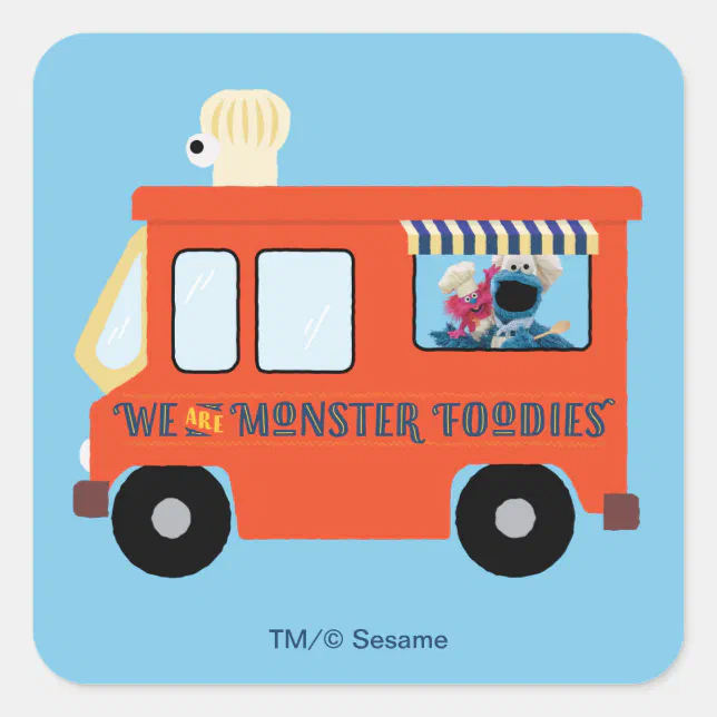 We Are Monster Foodies Square Sticker | Zazzle