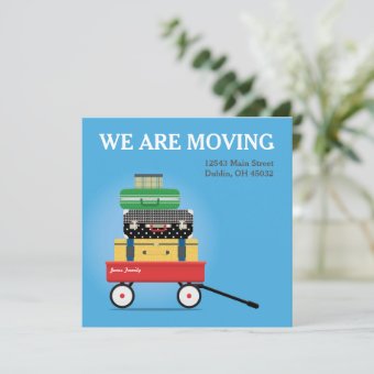 We Are Moving - Editable Moving Announcement Card | Zazzle