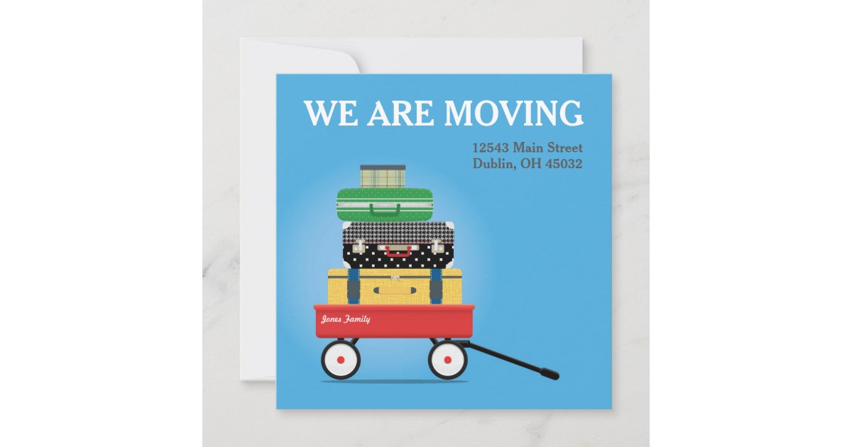 We Are Moving - Editable Moving Announcement Card | Zazzle