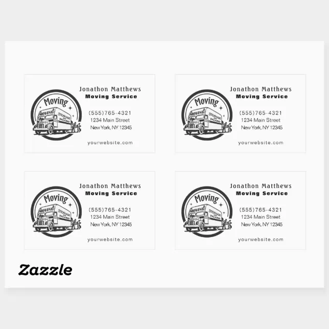 We Are Moving Trucking Boxes Packing Company Rectangular Sticker | Zazzle