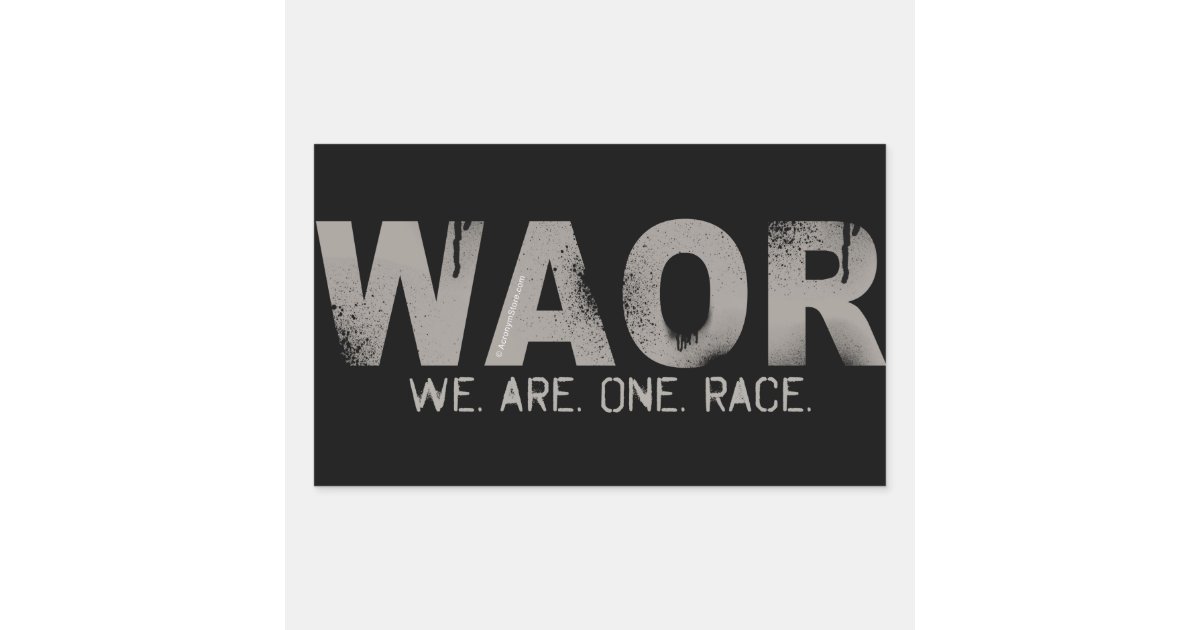 We Are One Race Rectangular Sticker | Zazzle