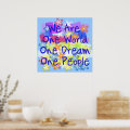 We Are One World Poster | Zazzle