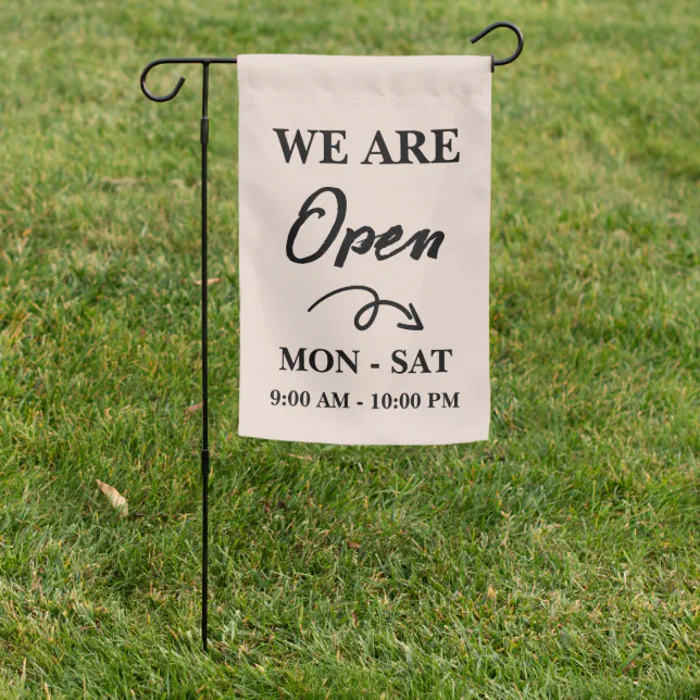 We are Open Sign Hours Of Operation | Zazzle