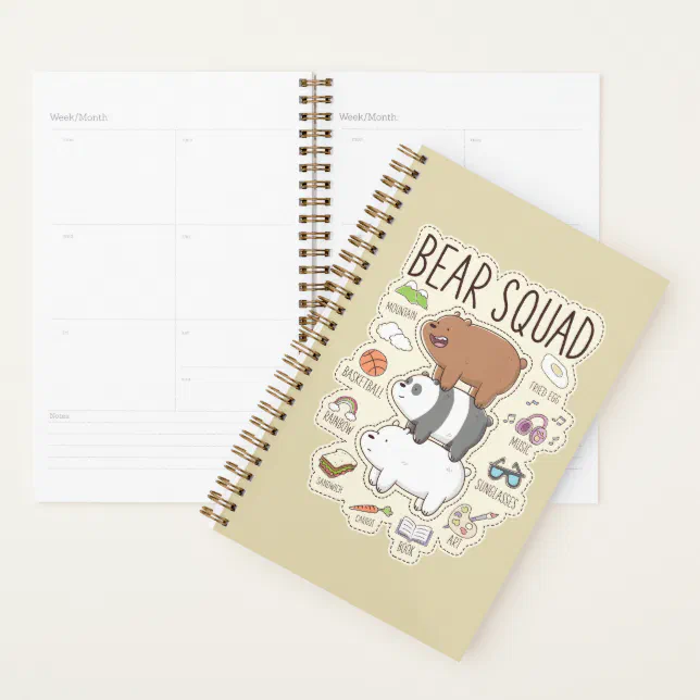 We Bare Bears - Bear Squad Journal Graphic Planner | Zazzle