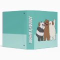 We Bare Bears Group Hug 3 Ring Binder | Zazzle
