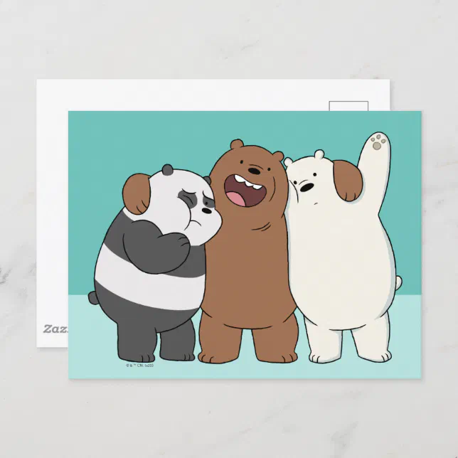 We Bare Bears Group Hug Postcard | Zazzle