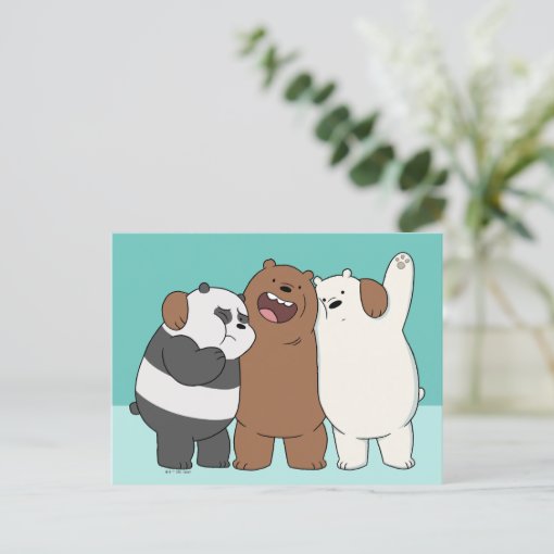 We Bare Bears Group Hug Postcard | Zazzle