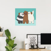 We Bare Bears Group Hug Poster | Zazzle
