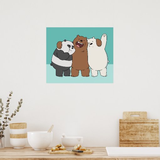 We Bare Bears Group Hug Poster | Zazzle