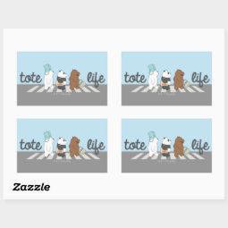 We Bare Bears - Tote Life! Rectangular Sticker | Zazzle