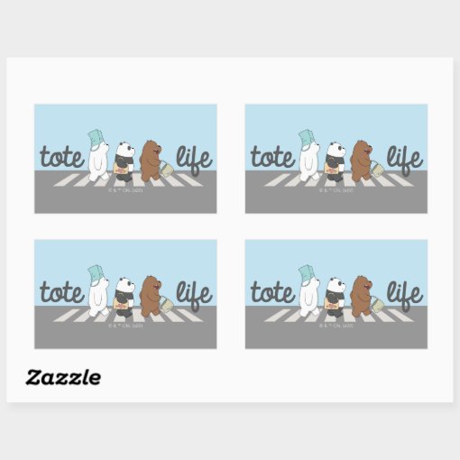 We Bare Bears - Tote Life! Rectangular Sticker | Zazzle