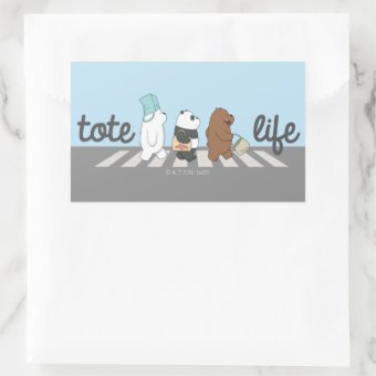 We Bare Bears - Tote Life! Rectangular Sticker | Zazzle