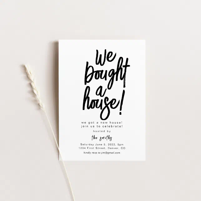 We Bought a House Housewarming Party Invitation | Zazzle