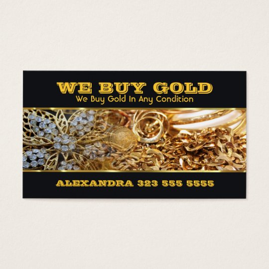 We Buy Gold Business Card | Zazzle.com