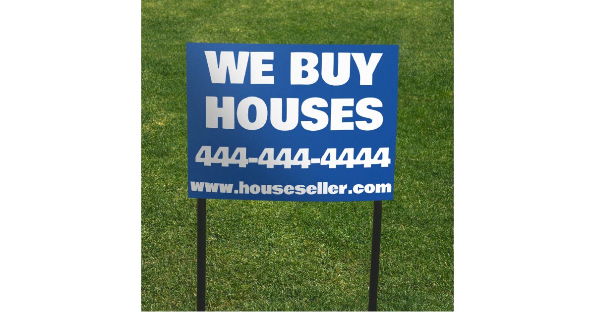WE BUY HOUSES BANDIT SIGN | Zazzle