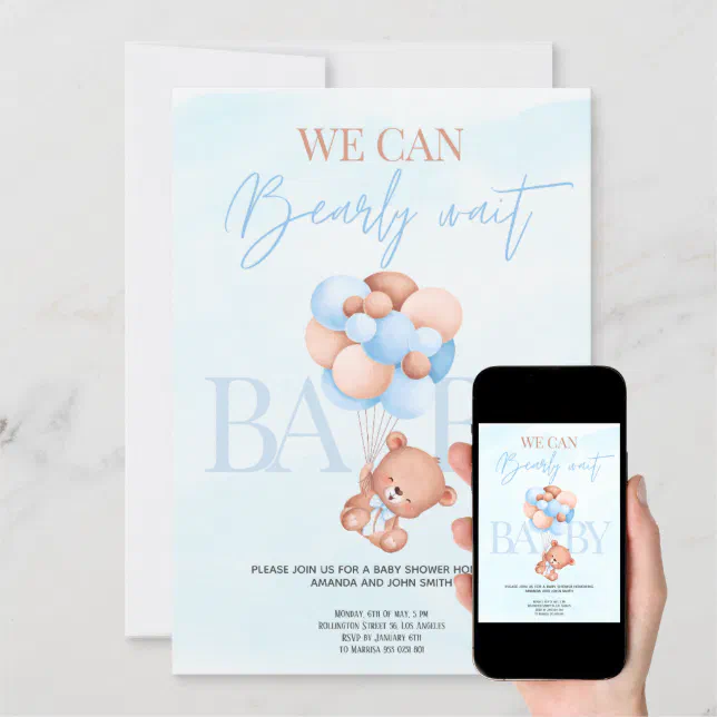 We can barely wait Baby Shower Invitation | Zazzle
