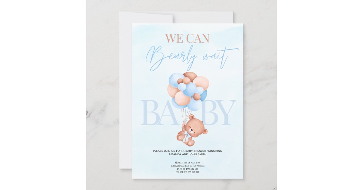 We can barely wait Baby Shower Invitation | Zazzle