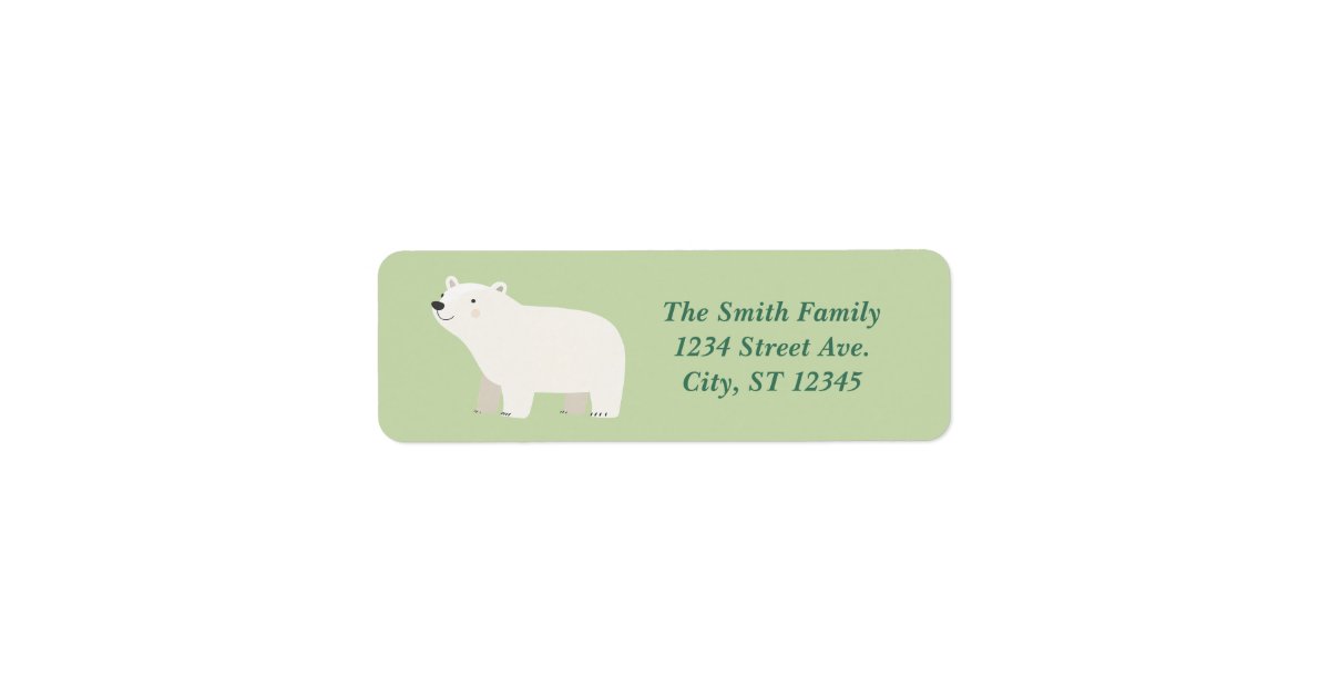 We Can Bearly Wait Baby Shower | Polar Bear Label | Zazzle