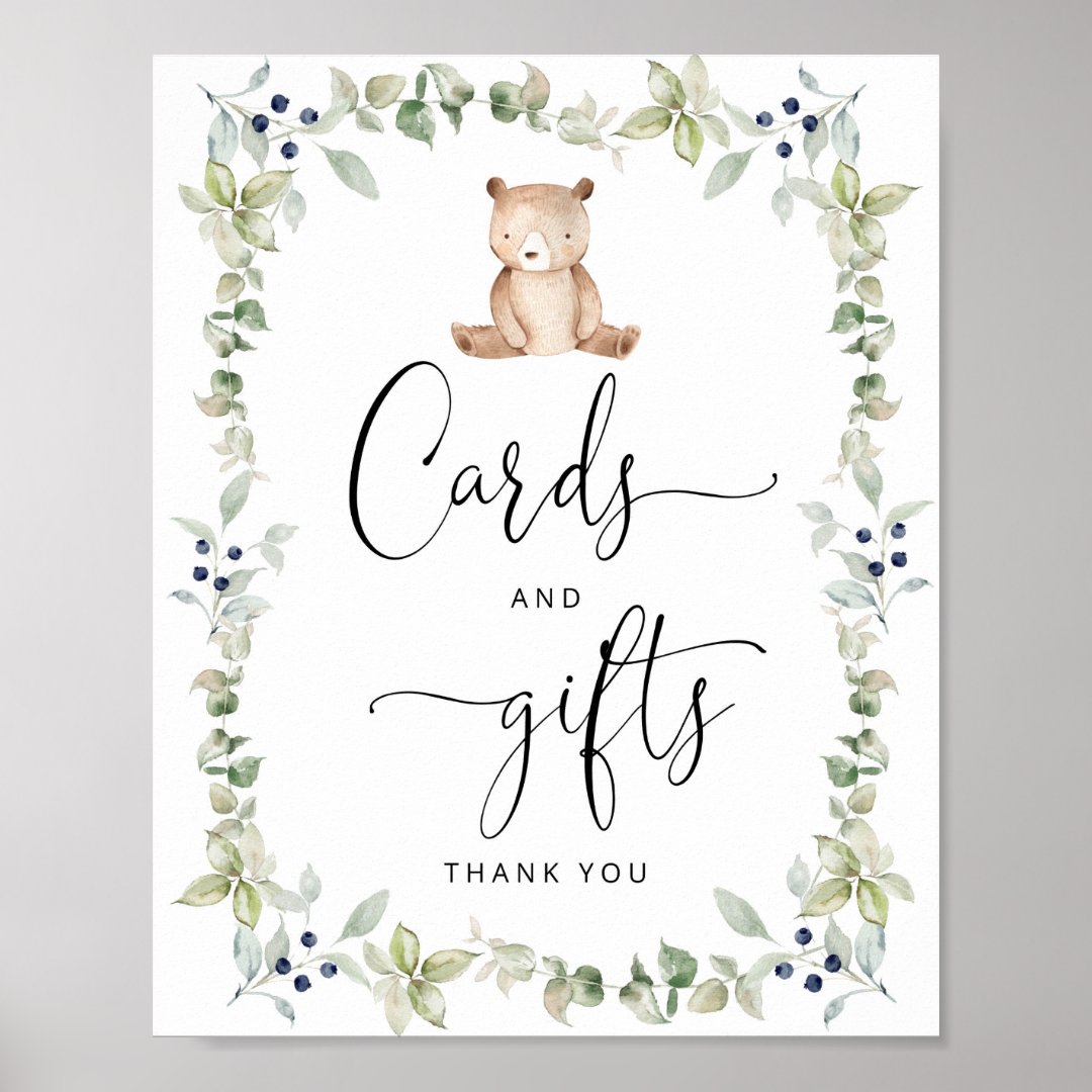 We can bearly wait Cards and Gifts sign | Zazzle
