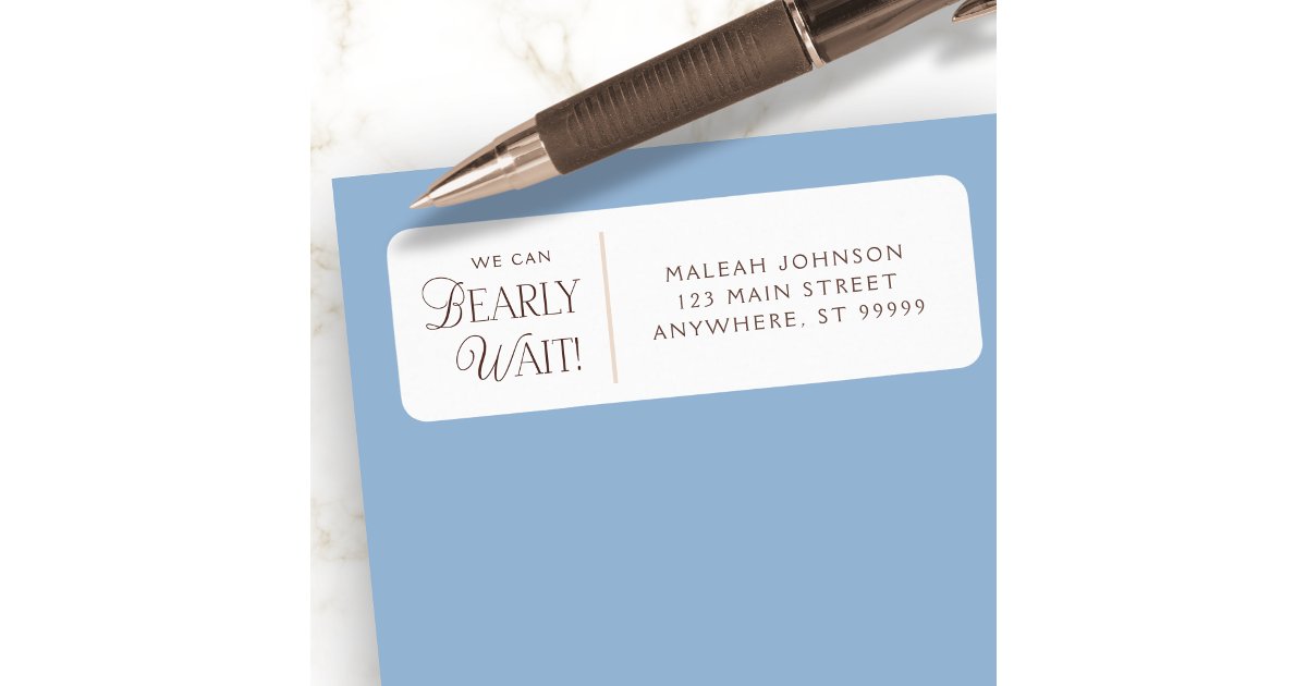 We Can Bearly Wait Custom Return Address Labels | Zazzle