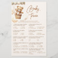 We can bearly wait teddy bear baby trivia game | Zazzle