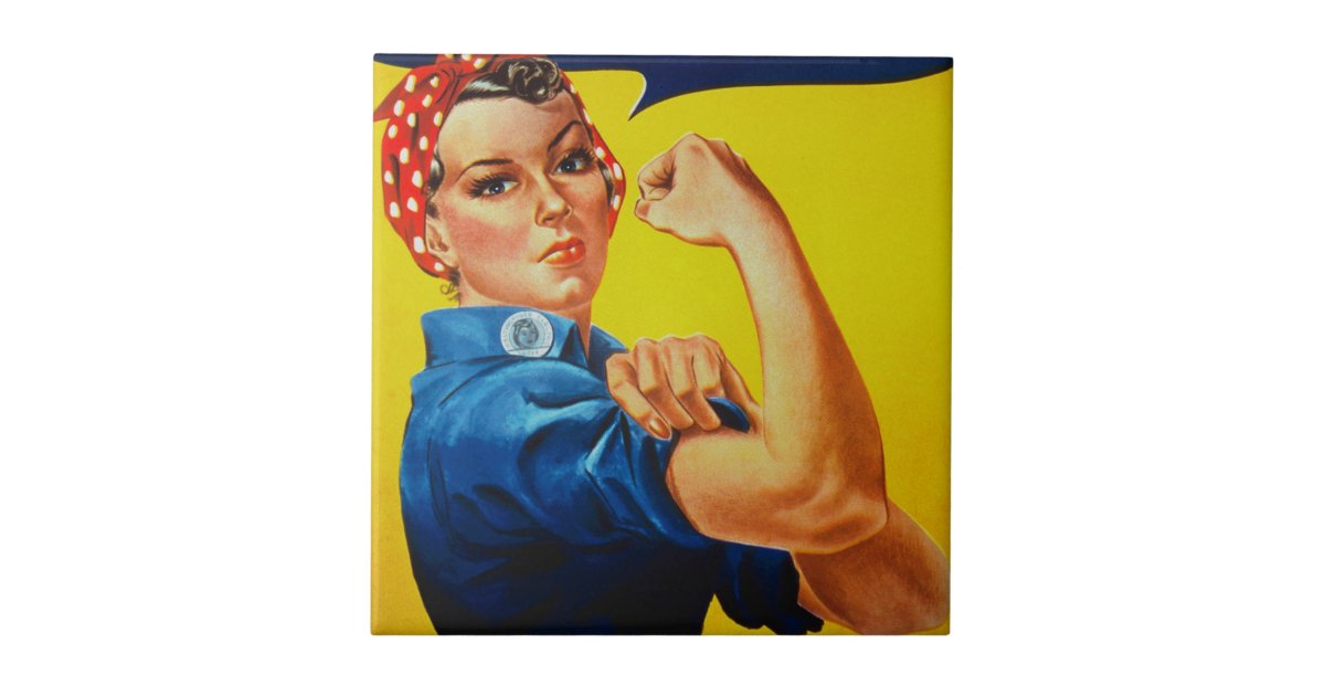 We Can Do It Rosie the Riveter Ceramic Tile | Zazzle