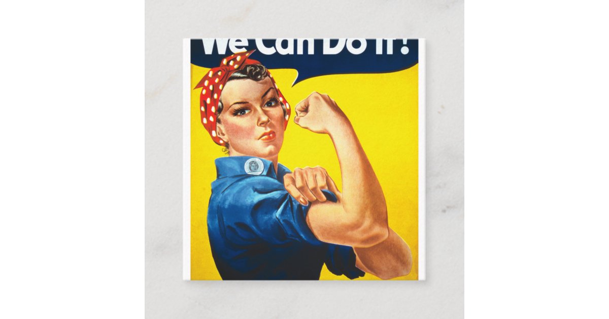 We Can Do It Square Business Card | Zazzle