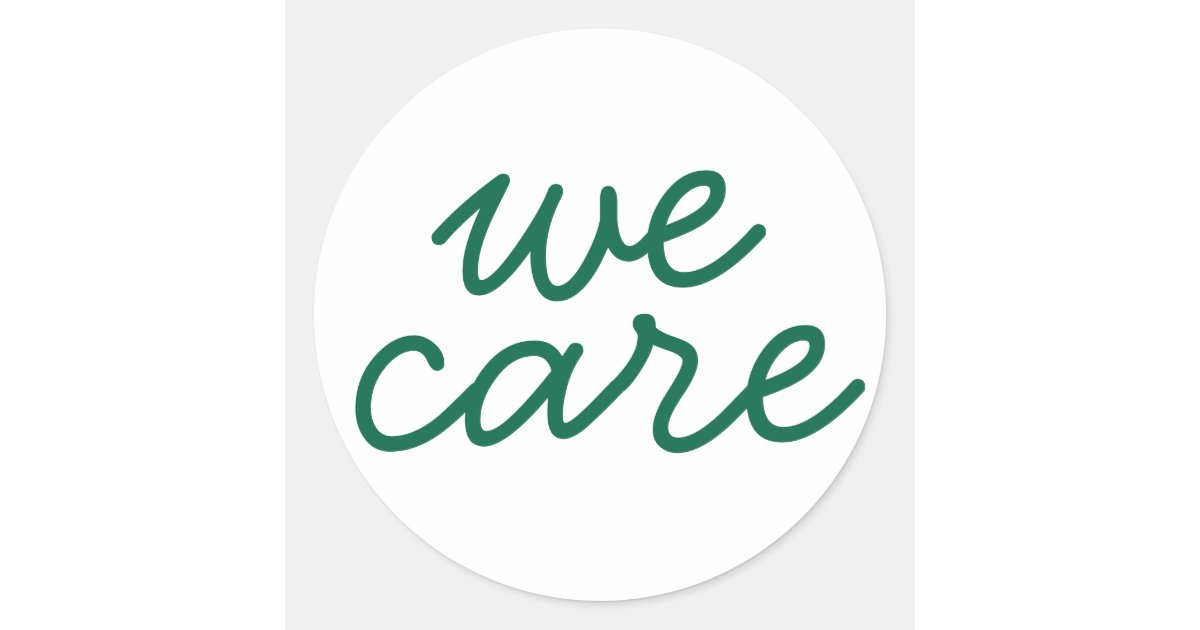We Care Huddle Up Sticker | Zazzle