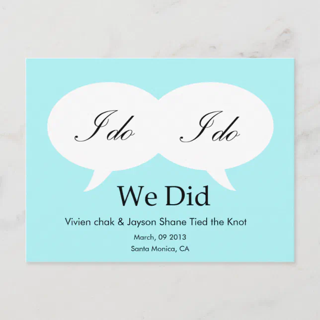 WE DID - Customized Template Postcard | Zazzle