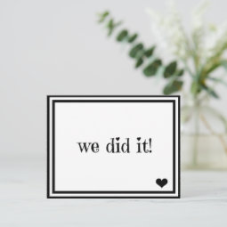 We Did It Invitation | Zazzle