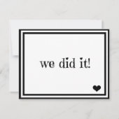 We Did It Invitation | Zazzle