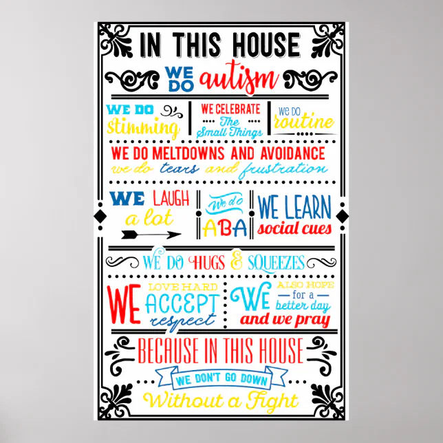 We Do Autism Poster | Zazzle