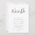 We Do Heart Font Wedding Invitation | Zazzle